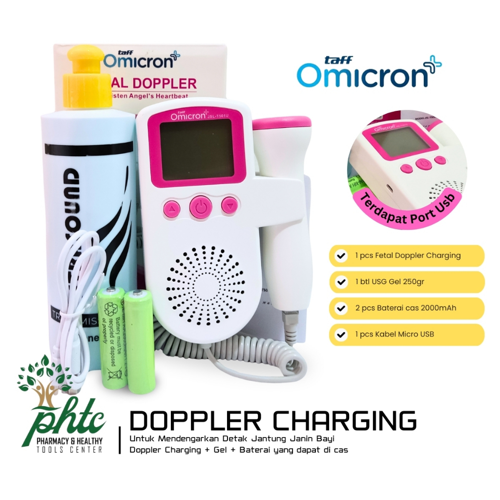 Jual Taff Omicron Fetal Doppler JSL-T501 Alat Deteksi Detak Jantung ...