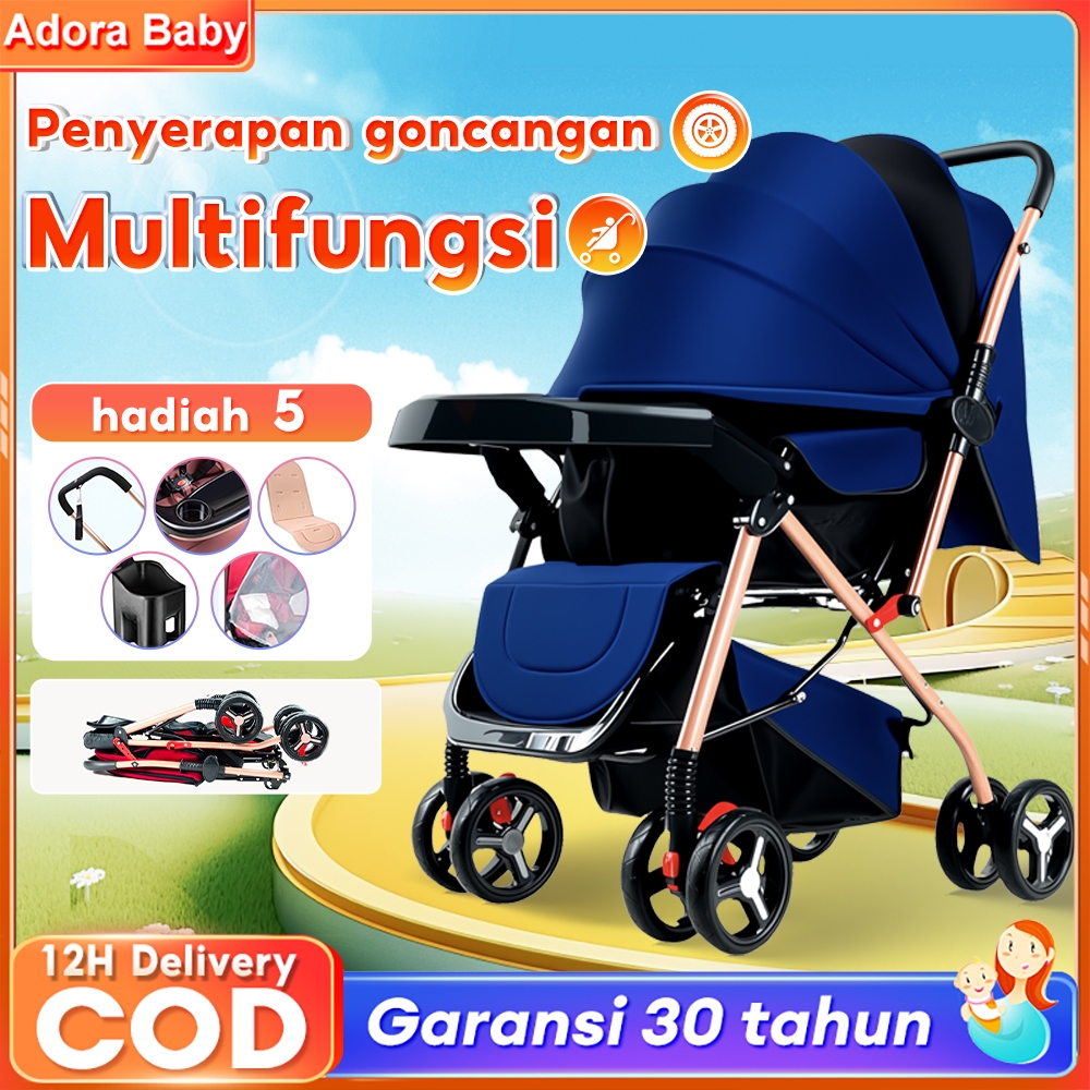 Jual [Garansi 30 Tahun] BEIGE Stroller Baby Lipat Travelling 2 Arah ...