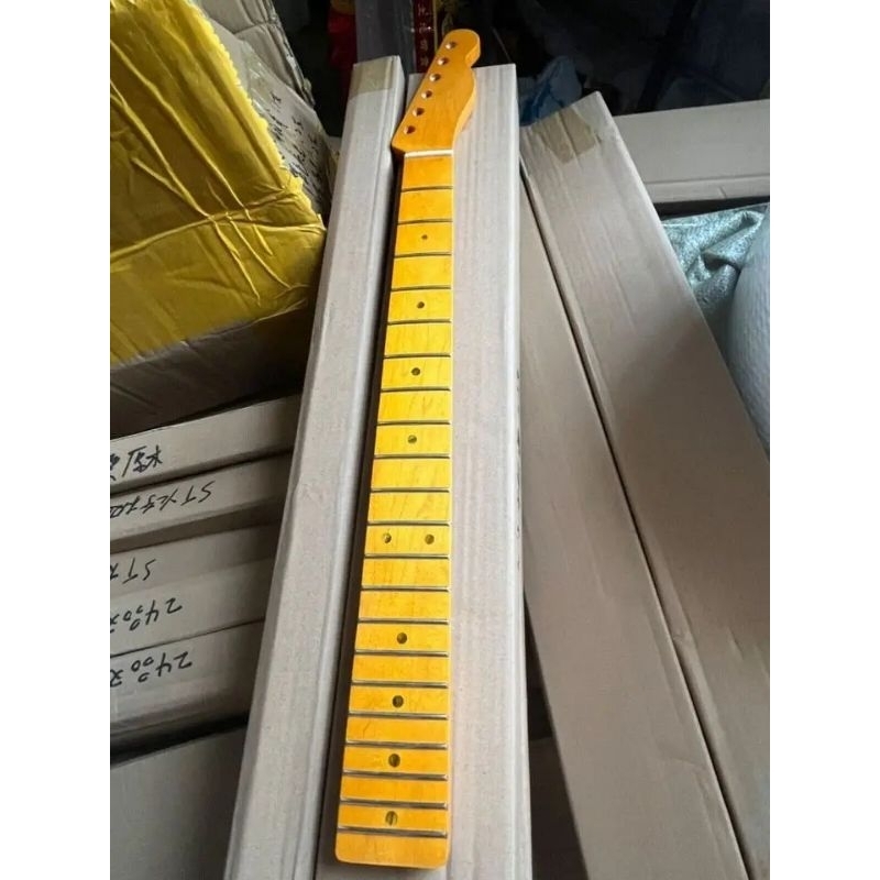 Jual neck telecaster original F maple dark yellow | Shopee Indonesia