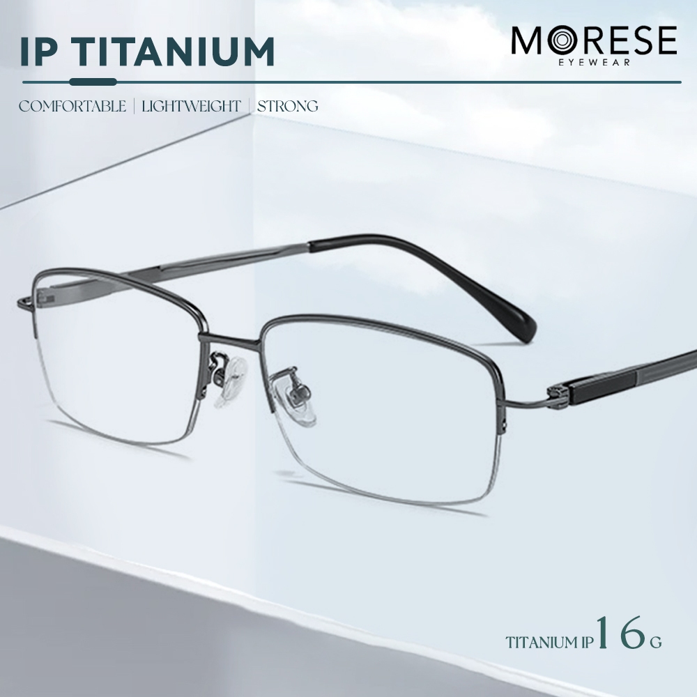 Jual Morese Frame Kacamata Style Kotak Simple Bahan Titanium Elegant ...