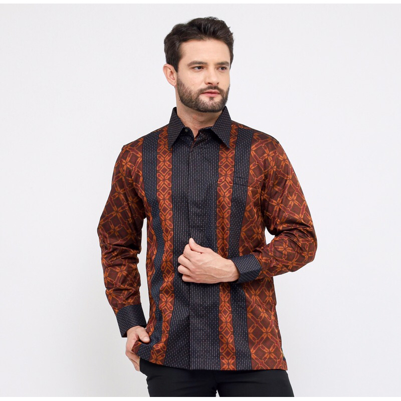 Jual BAJU BATIK BHS EXCELLENT WARNA COKLAT 04 | Shopee Indonesia