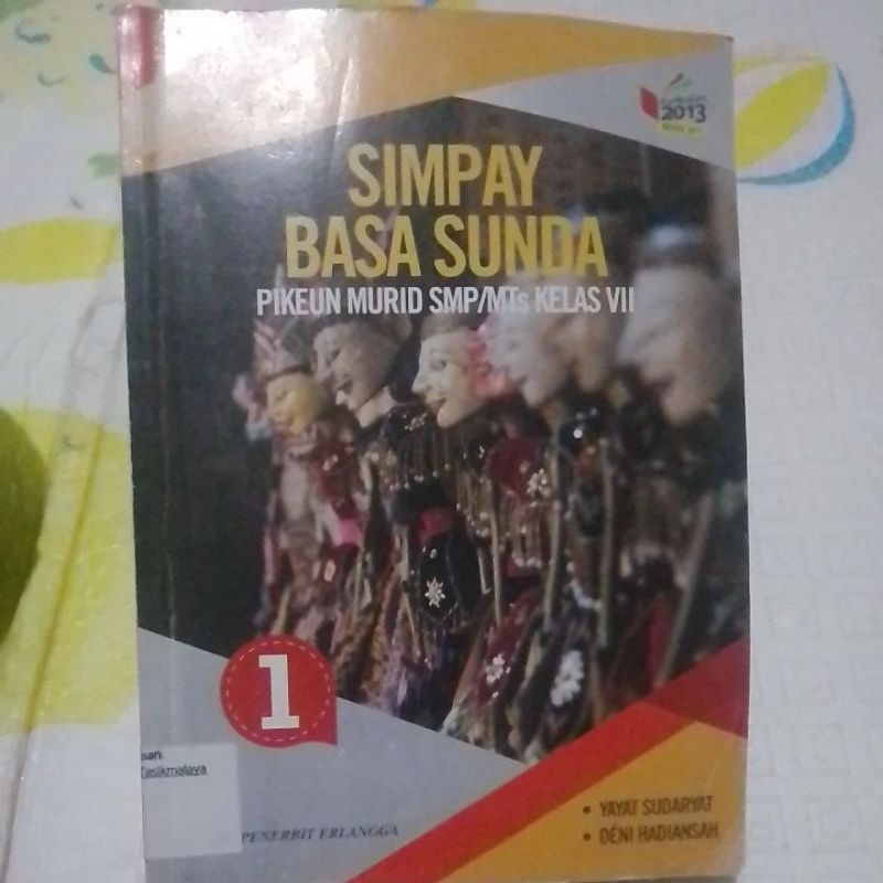 Jual Buku Simpay Basa Sunda Pikeun Murid SMP/MTs Kelas VII (Buku Jadul ...