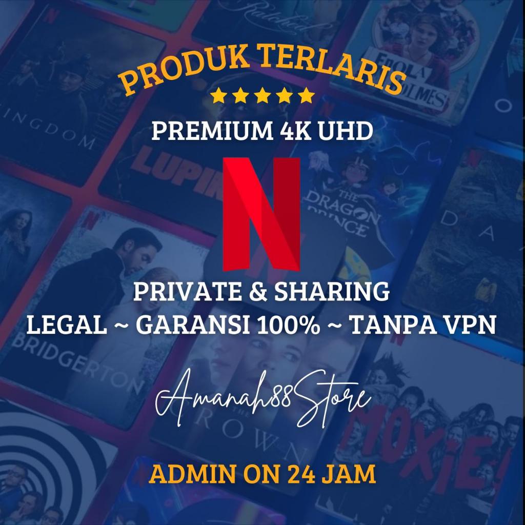 Jual NETFLX PREMIUM 1 BULAN UHD 4K NO VPN FULL GARANSI | Shopee Indonesia
