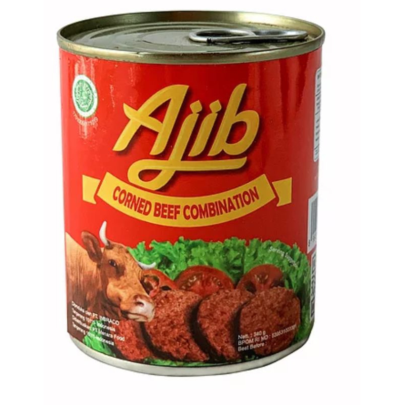 Jual Ajib Corned Beef - Kornet Daging Sapi 340gr | Shopee Indonesia