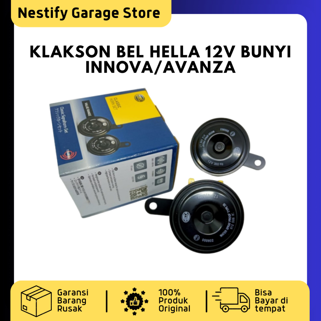 Jual KLAKSON BEL HELLA BUNYI INNOVA AVANSA HONDA CB 100 125 GL 100 125 ...