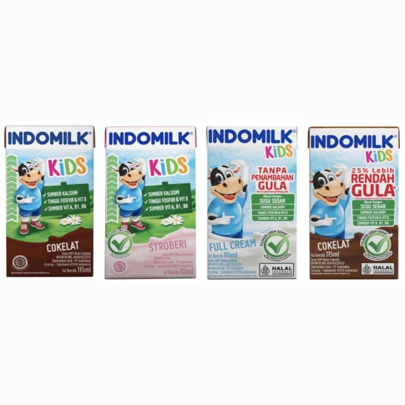 Jual Indomilk Kids Susu Cair UHT Kotak 115 ml | Shopee Indonesia