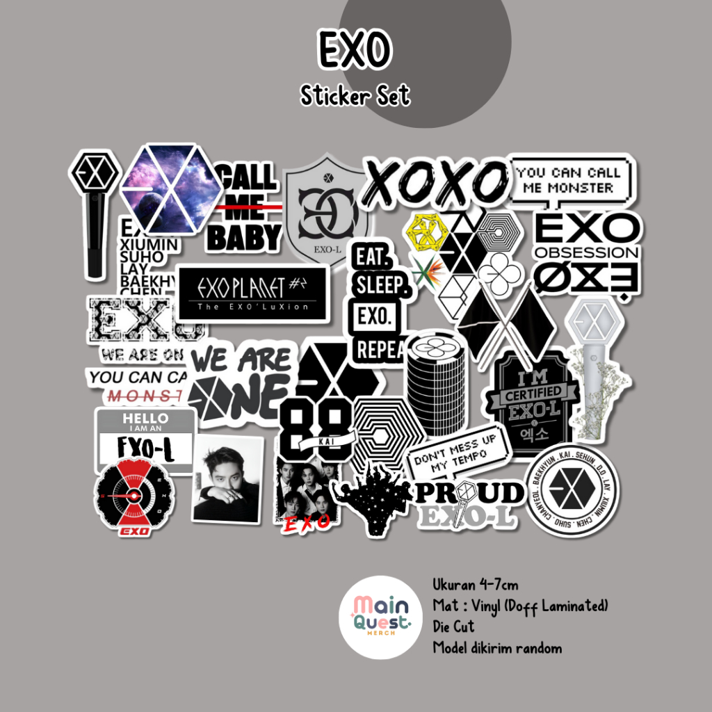 Jual Sticker EXO | Sticker Aesthetic / Sticker Tumblr / Sticker Laptop ...