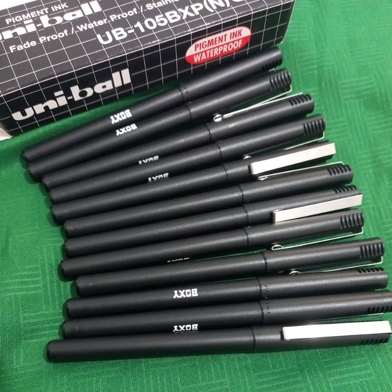 Jual Pulpen Ballpoint Ballpen BOXY 0.5 Uni-Ball Pigment INK WaterProof UB-105BXP(N) Hitam Harga ...