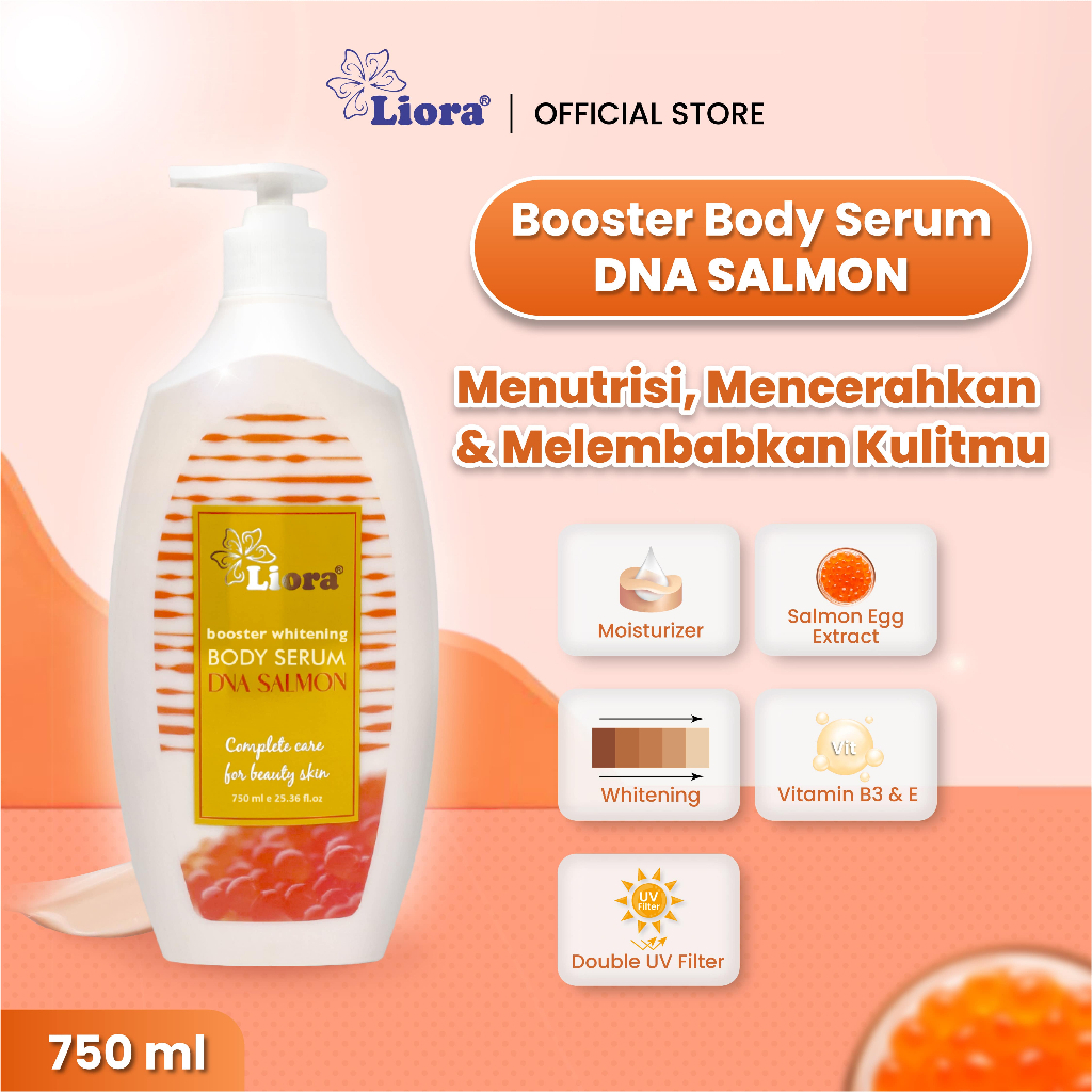 Jual [Best Seller Set 1] LIORA - Body Serum DNA Salmon 750ml + Body ...