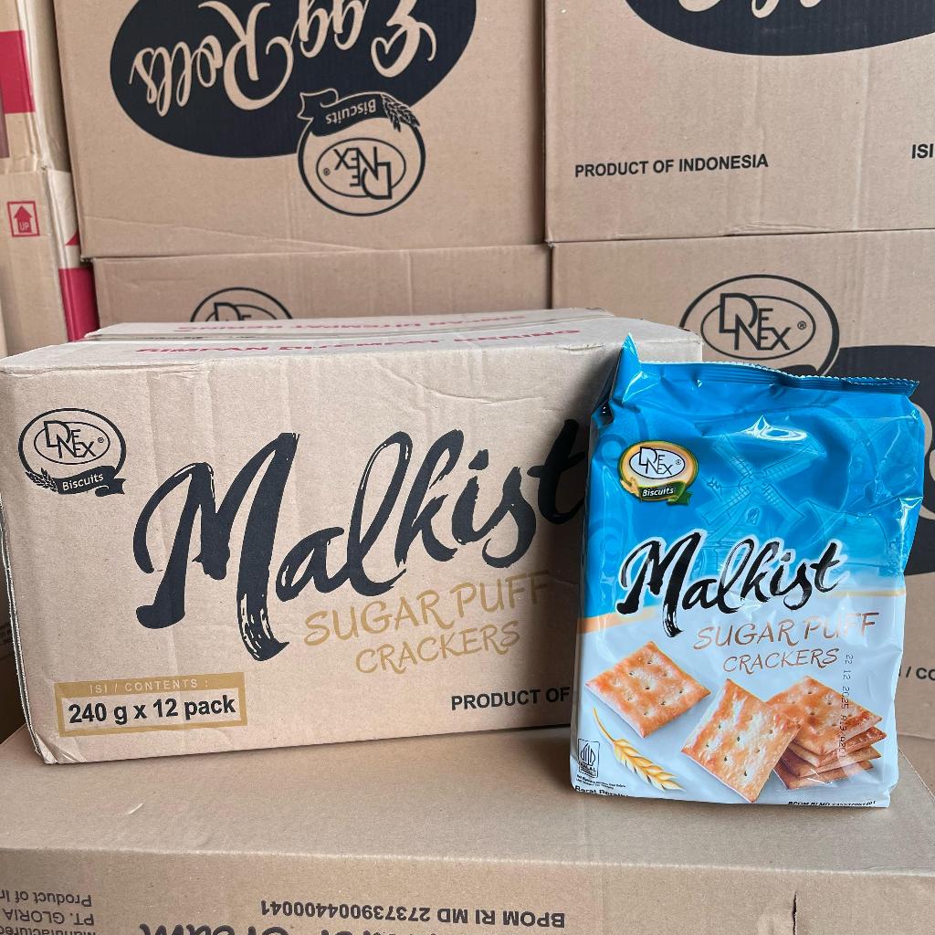 Jual Denex Malkist Sugar Puff Cracker 240 g 1 dus karton isi 12 pack ...