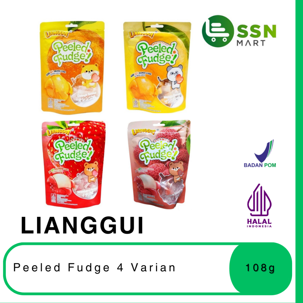 Jual SSNMart Lianggui Peeled Fudge 4 Rasa MANGO/ORANGE/STRAWBERRY ...