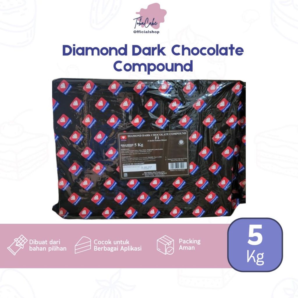 Jual Diamond Dark Chocolate Compound Coklat Batang Kemasan 5 Kg Premium ...