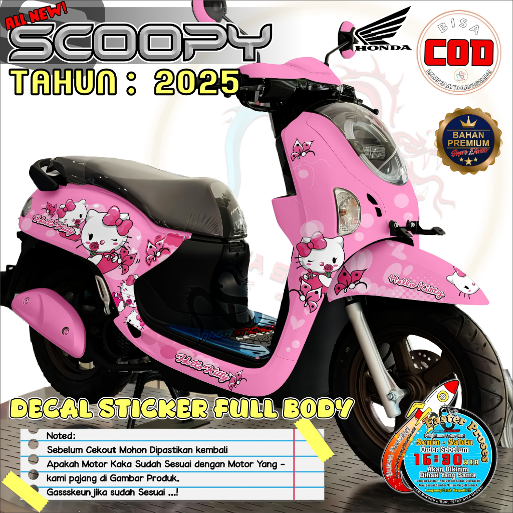 Jual Decal Sticker Full Body Honda Scoopy 2025 Scoopy terbaru Motif ...