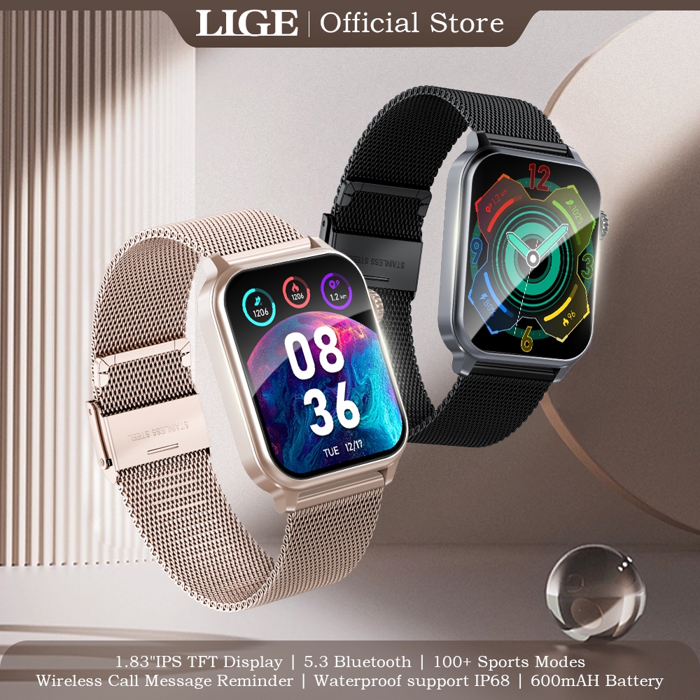 Jual LIGE Smart Watch IPS 1.83 "Bluetooth Calls AI AI Voice Heart Retak ...