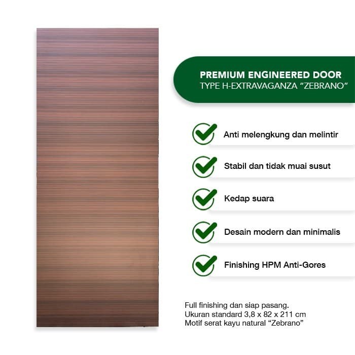 Jual PREMIUM Daun Pintu Kayu Engineer HPM TYPE H-EXTRAVAGANZA | Shopee ...