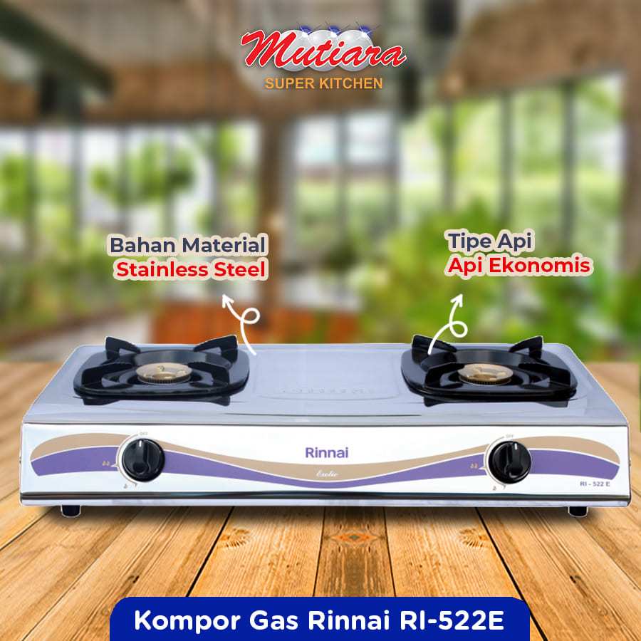 Jual Kompor Gas Rinnai Dua Tungku RI-522E | Shopee Indonesia