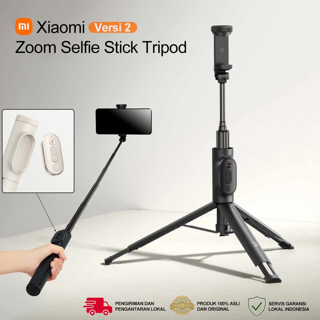Jual Original Xiaomi Zoom Selfie Stick Tripod Versi 2, With Bluetooth ...