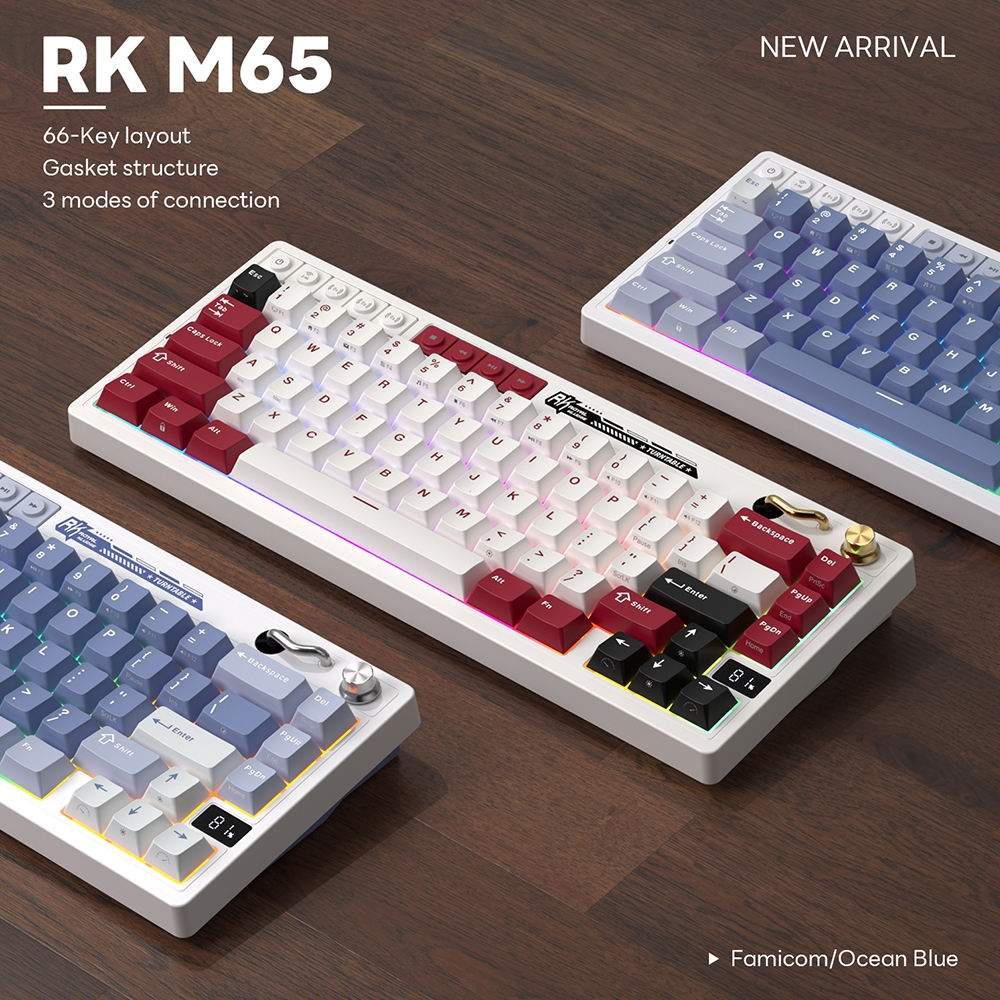 Jual Royal Kludge RK M65 Wireless 3-Mode Knob 65% Gasket Mechanical ...