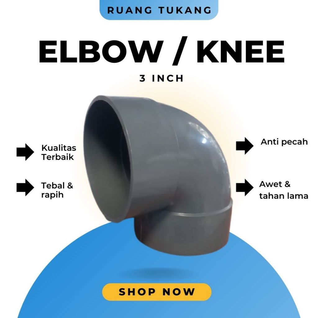 Jual Keni Knee Elbow L 3" Sambungan Pipa Belokan Pipa PVC 3 Inch Bagus | Shopee Indonesia