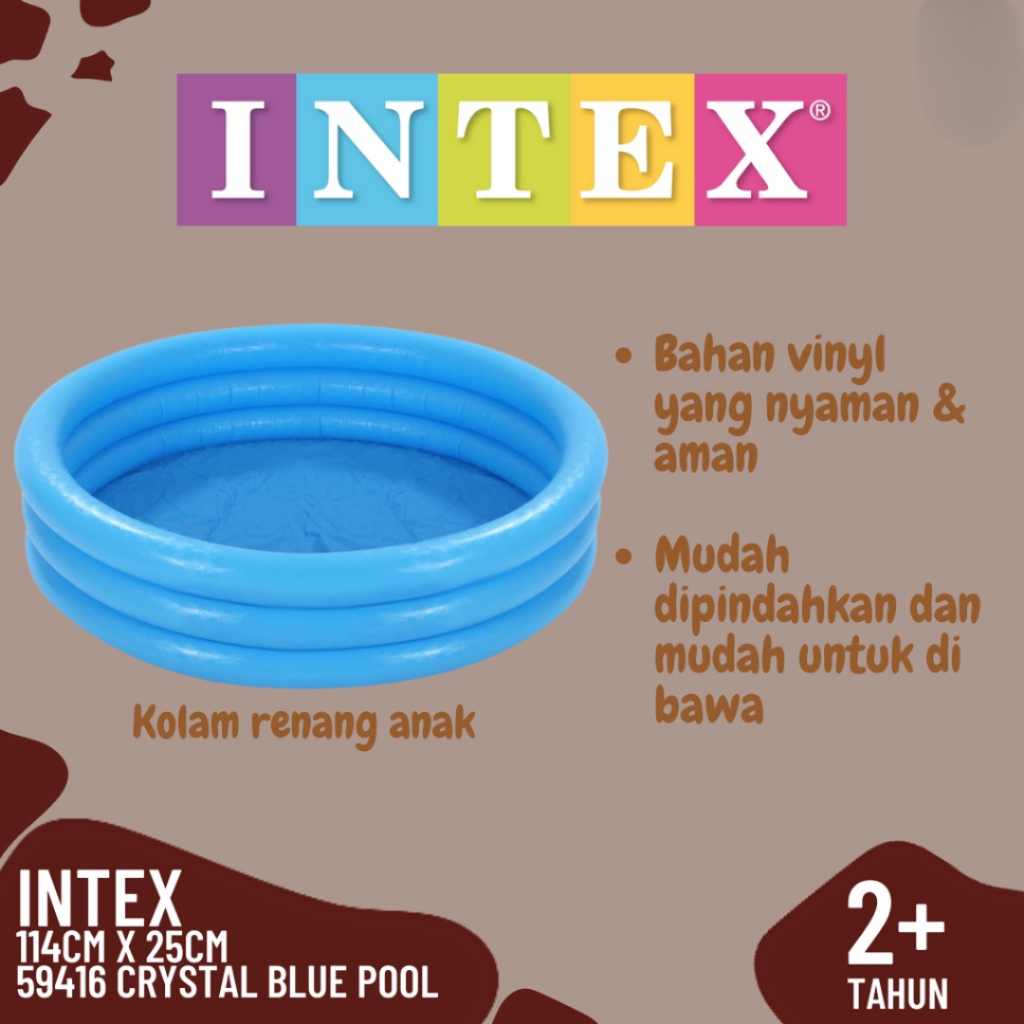 Jual INTEX 59416 Crystal Blue Pool - Kolam Renang Anak | Shopee Indonesia
