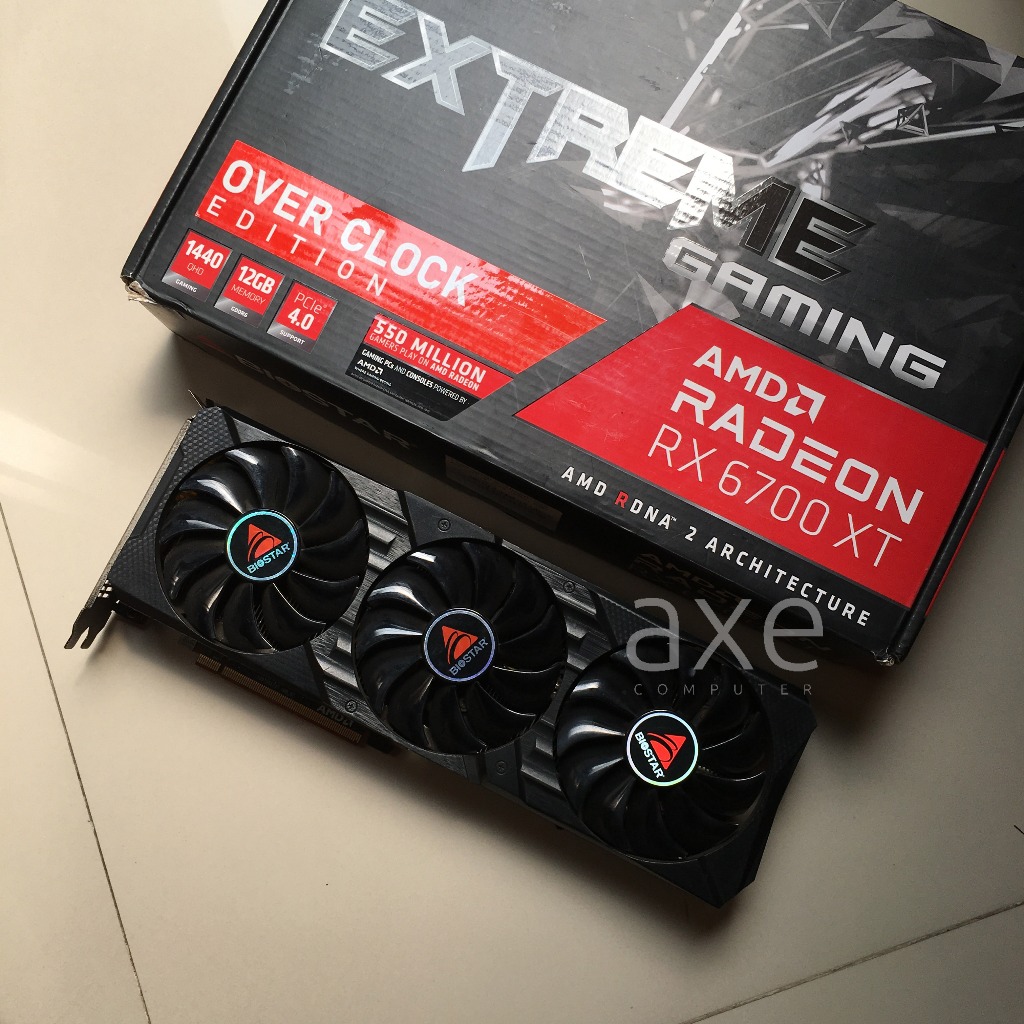 Jual RX 6700 XT Biostar 12GB ( kipas agak ber desis sedikit) Fullset ...