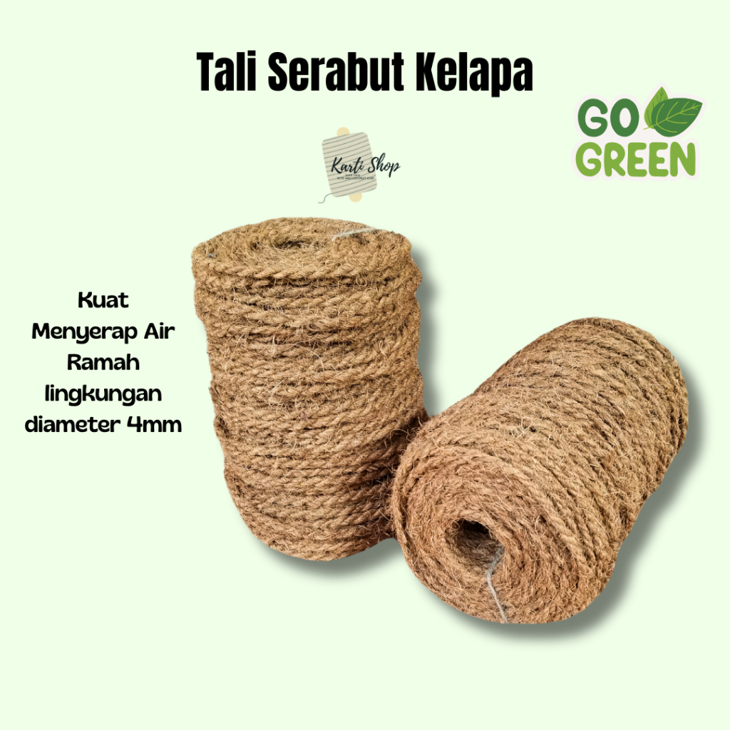Jual Tali sabut kelapa cocofiber 4mm panjang 100 meter | Shopee Indonesia