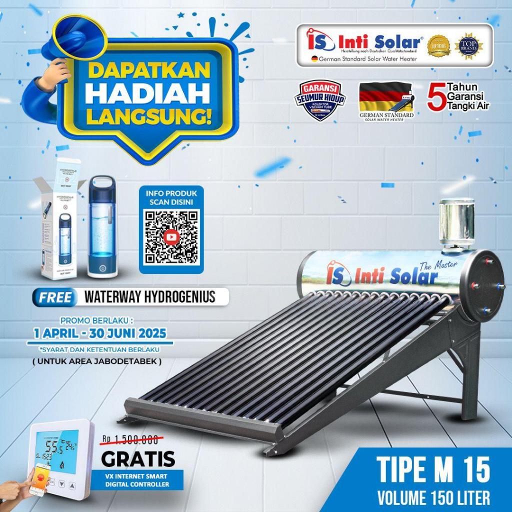 Jual Solar Water Heater Pemanas Air Tenaga Surya INTI SOLAR M15 CE ...