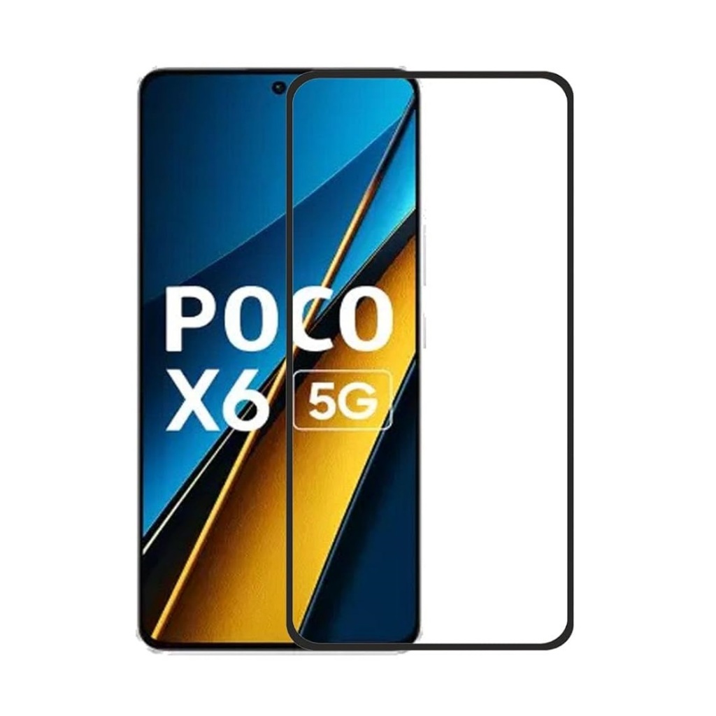 Jual Tempered Glass Poco X6 5G Full Cover 6D / 9D /11D/ 21D Warna List - Hitam | Shopee Indonesia