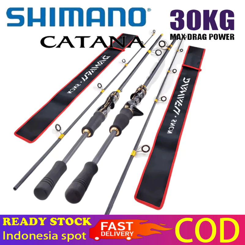 Jual DAIWA Tongkat pancing asli 1.65M/2.7M Joran pancing Carbon Joran Baitcasting Portabel Joran ...