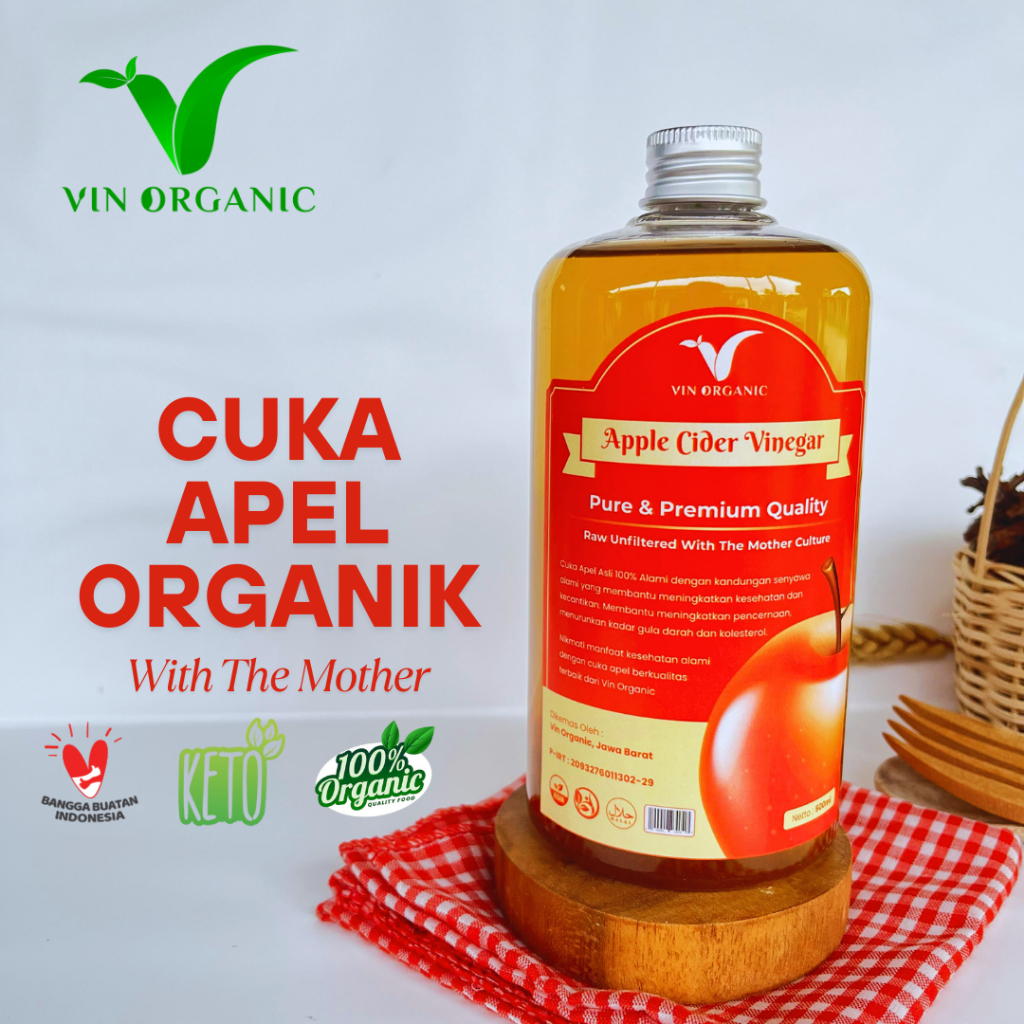 Jual VIN ORGANIC Apple Cider Vinegar / Cuka Apel 500ml | Shopee Indonesia