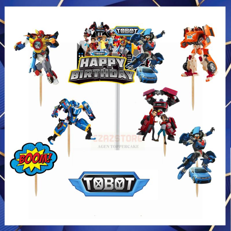 Jual Topper Tobot, Topper cake, hiasan kue ulang tahun Topper karakter ...