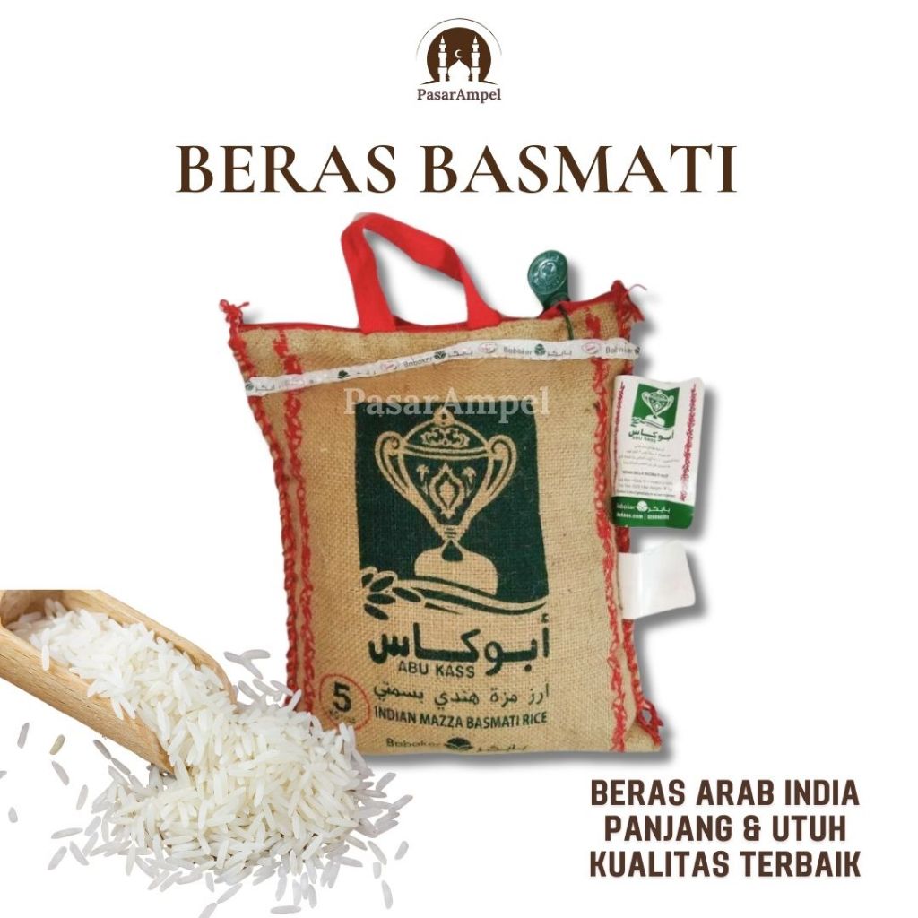 Jual Beras Basmati India 1KG ABU KASS Beras Kebuli , Briyani, Mandhi ...
