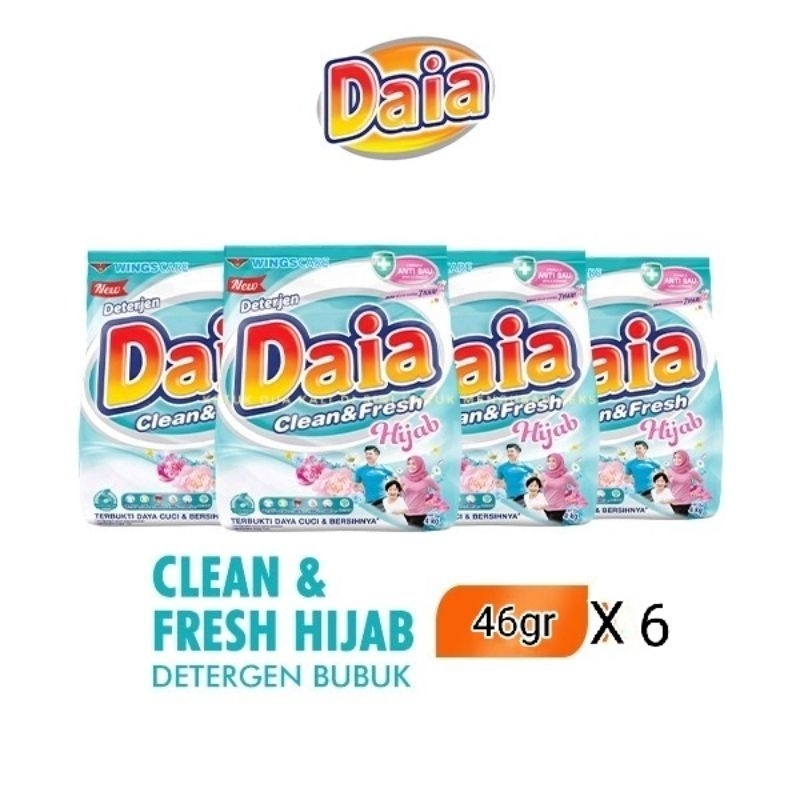 Jual Daia sabun cuci clean&fresh 46gr isi 6 sachet | Shopee Indonesia