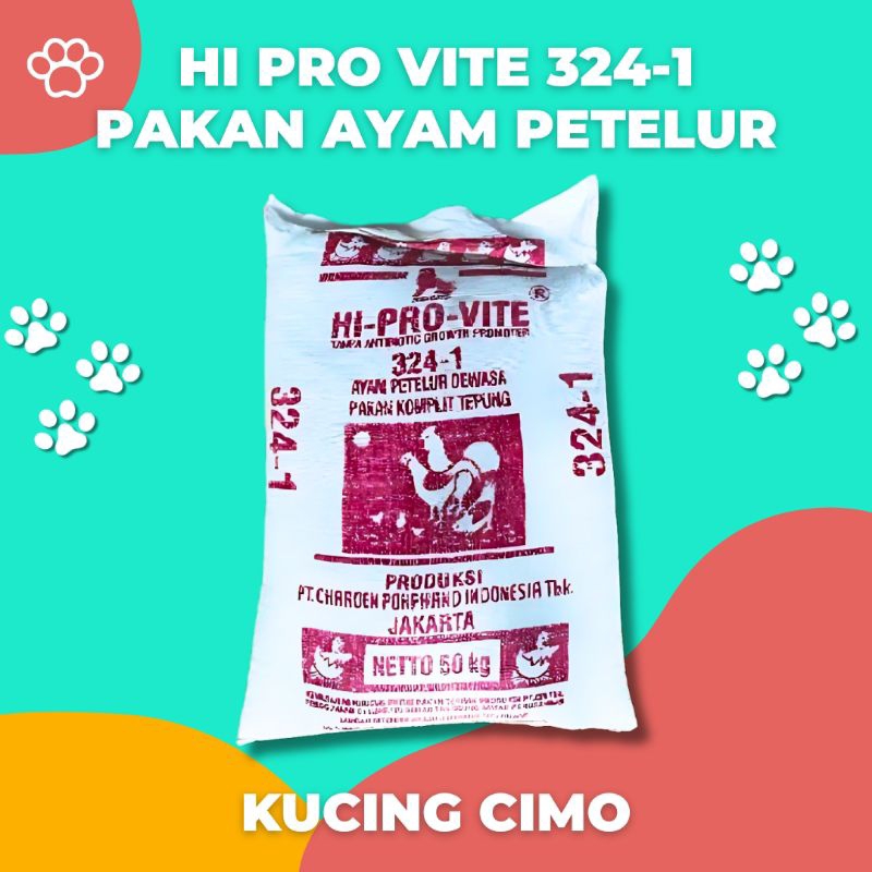 Jual Pakan Pur Ayam Petelur Pokphand Hi Pro Vite 324-1 Dikemas 10 & 20 ...