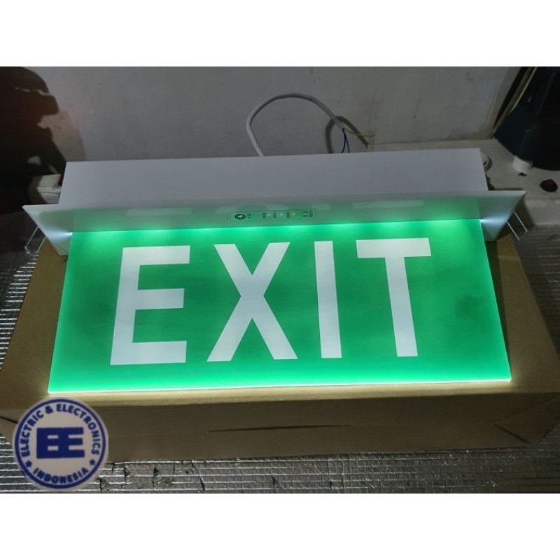 Jual lampu led emergency sign plafon exit | Shopee Indonesia