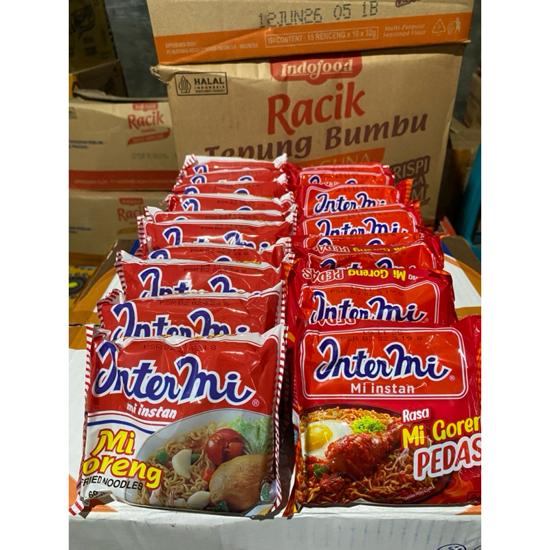 Jual Mie instan Intermie goreng X Intermie Pedas ( Paket 20pcs ...