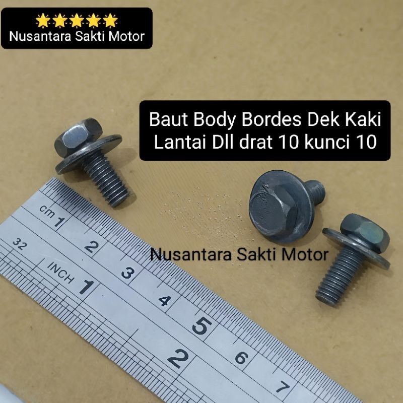 Jual baut dek bordes body motor mobil kepala 10 drat 10 m6 | Shopee ...