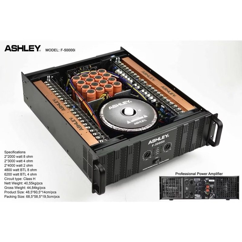 Jual POWER AMPLIFIER ASHLEY F 50000i F50000i F 50000 i ORIGINAL CLASS H ...