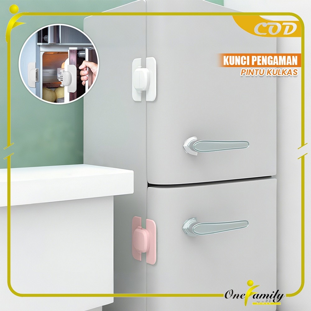 Jual ONE-C1258 Safety Lock Kunci Kulkas Pengaman Anak Serbaguna ...