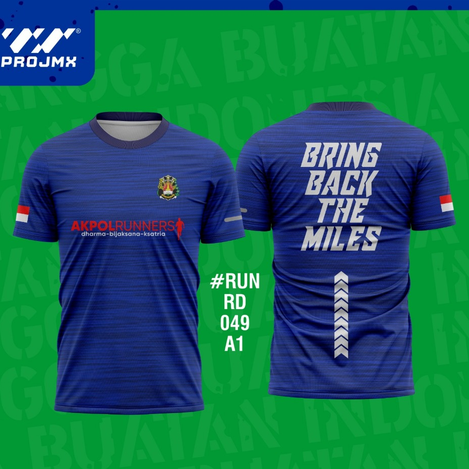 Jual PROJMX - KAOS JERSEY AKPOL RUNNERS BRING BACK THE MILES BLUE FULL ...