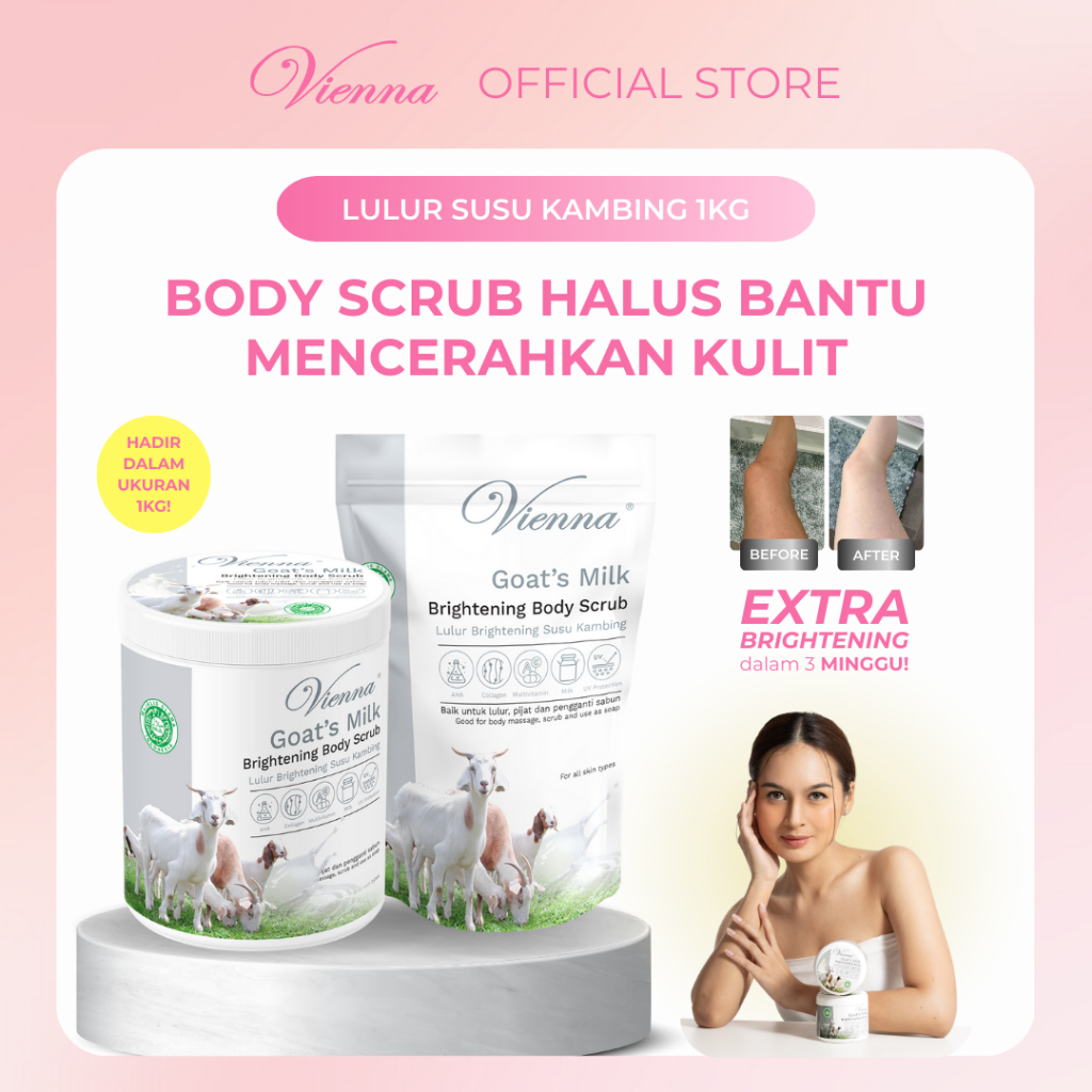 Jual 【Best Seller】Vienna Goat's Milk Body Scrub - Lulur Susu Kambing ...
