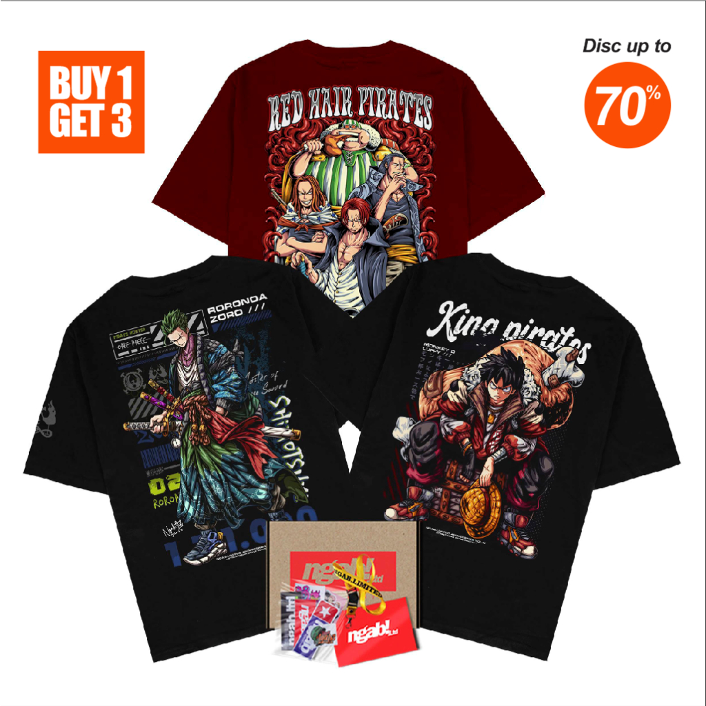 Jual Buy 1 Get 3 Ngab Kaos Distro Spesial Bundling Anime Master Of ...