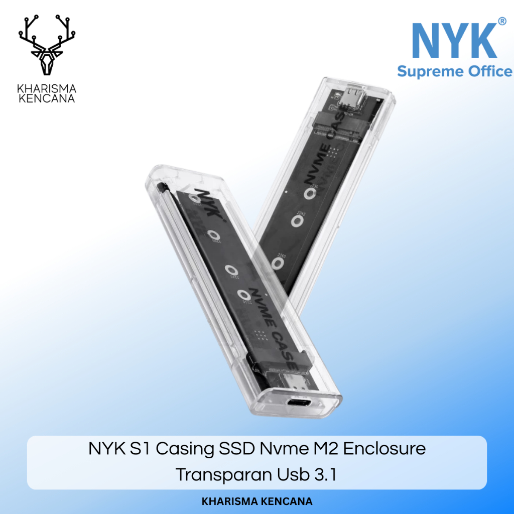 Jual NYK S1 Casing SSD Nvme M2 Enclosure Transparan Usb 3.1 | Shopee ...