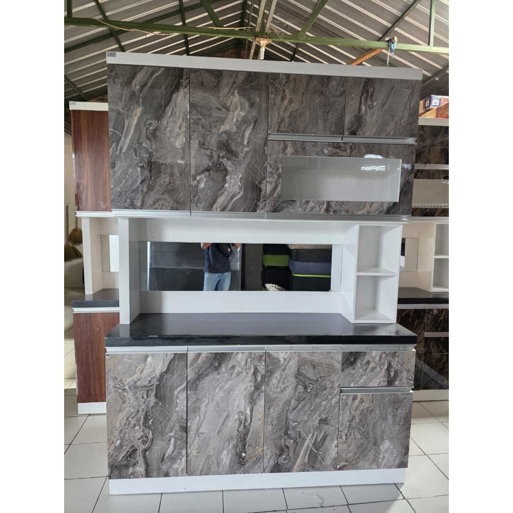 Jual Kitchen Set 4 Pintu Motif Marmer – Dapur Lebih Mewah & Modern ...