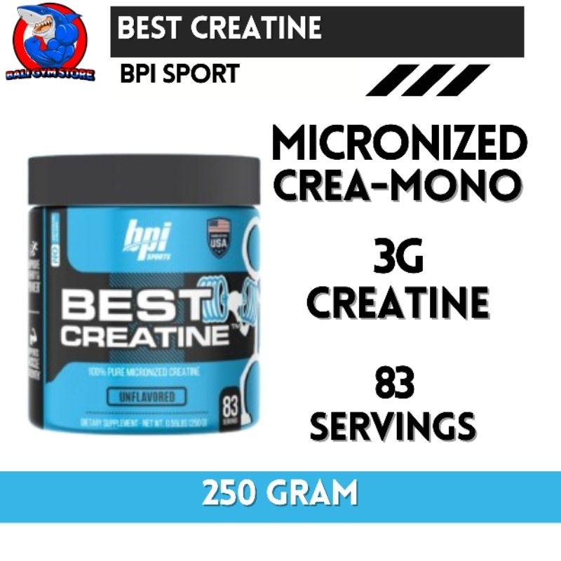 Jual BPI SPORT USA 🇺🇸 | 100% CREATINE MONOHYDRATE 250GR | 83 SERVINGS ...
