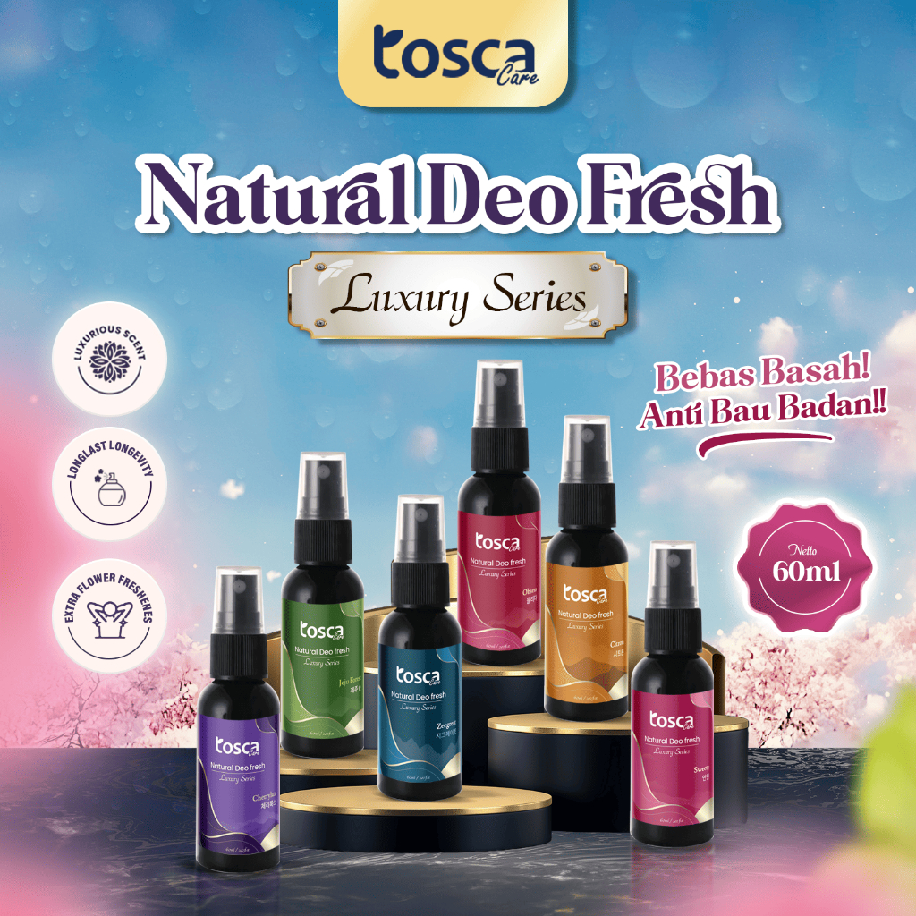 Jual Tosca Care Natural Deo Fresh Luxury Series — Deodoran Alami Anti ...