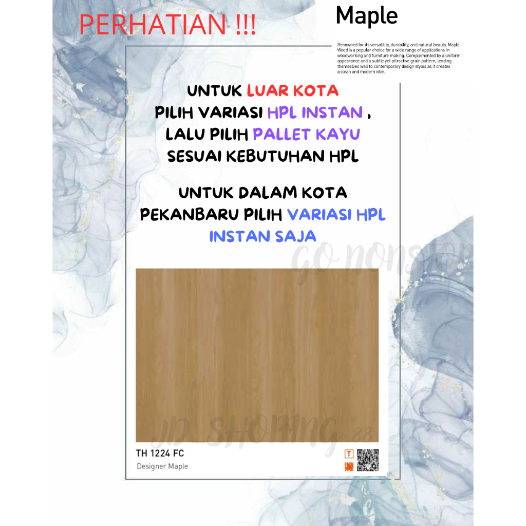 Jual (LUAR KOTA WAJIB PALLET KAYU) HPL TACO WOODGRAIN TH 1224 FC ...