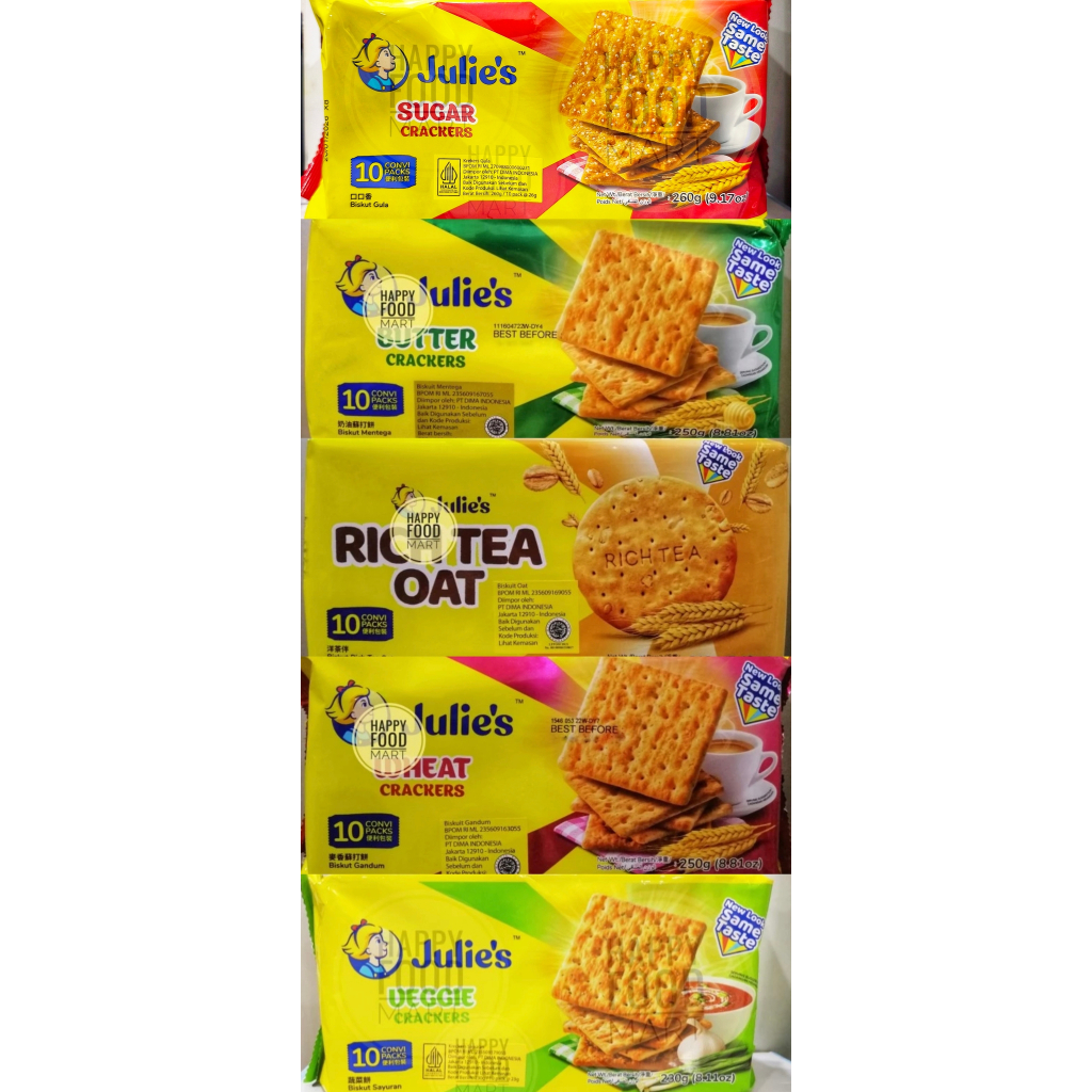 Jual [HALAL] JULIE'S BUTTER CRACKERS/JULIES RICH TEA OAT/BISKUIT ...