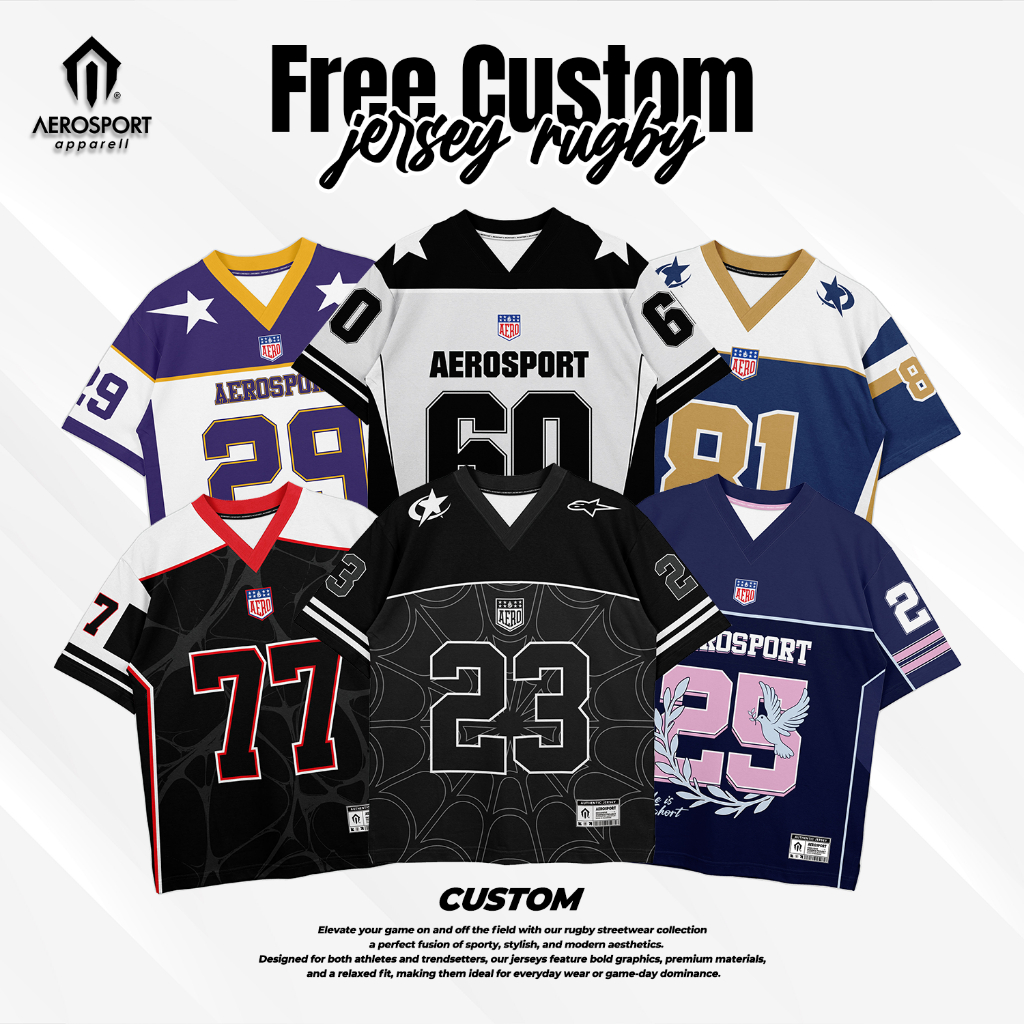 Jual [ PRE ORDER ] Jersey Custom Rugby Premium Vintage Streetwear Retro ...