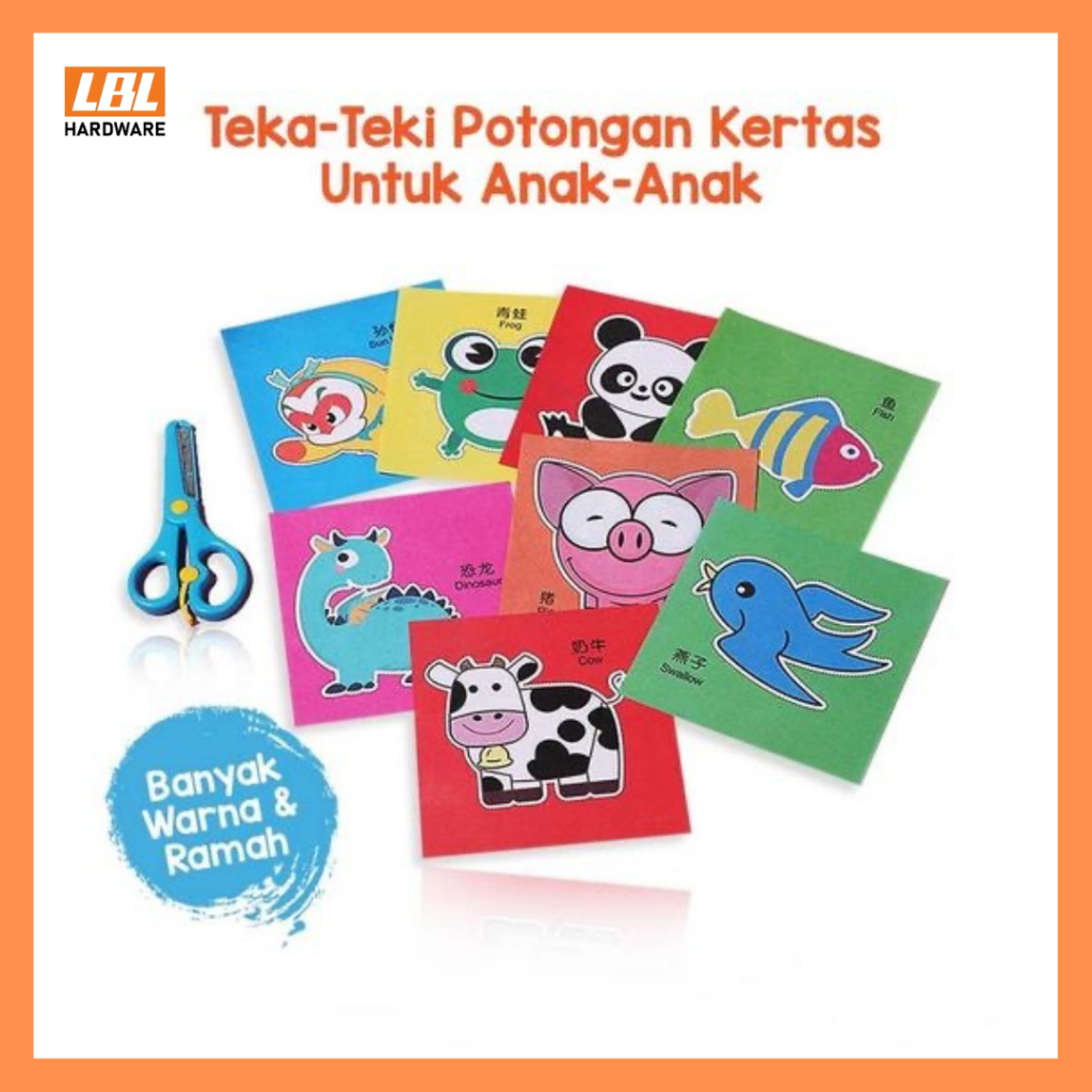 Jual Mainan Menggunting Gambar Kertas Mainan Edukatif Anak DIY PAPER ...